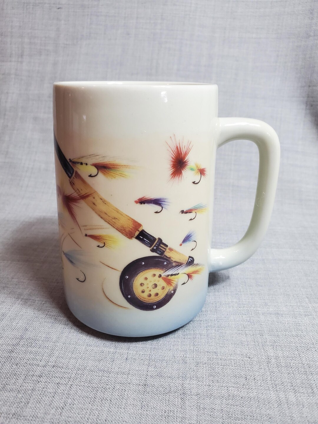 Vintage Otagiri Porcelain Fly Fishing Mug, Otagiri Mugs, Otagiri Fly ...