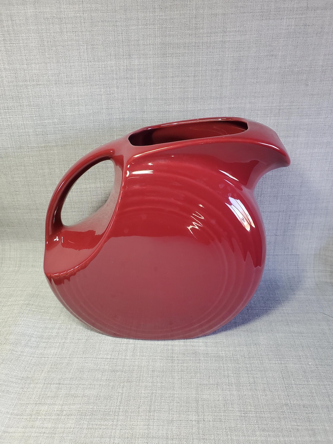 Large Fiesta Claret Red 64 Oz. Pitcher, Excellent Condition Fiesta ...