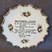 Porcelain Mother & Dad Poem Plate, Vintage Porcelain Collectible Plates ...