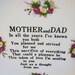 Porcelain Mother & Dad Poem Plate, Vintage Porcelain Collectible Plates ...