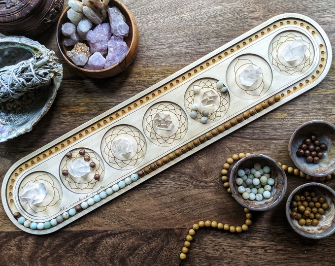 Birch Mala Beading Board Chakras Crystal Grid - Etsy
