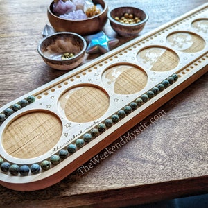 Solid Wood Moon Phase Mala Design Board - Counts 108 Beads for You! - Etsy