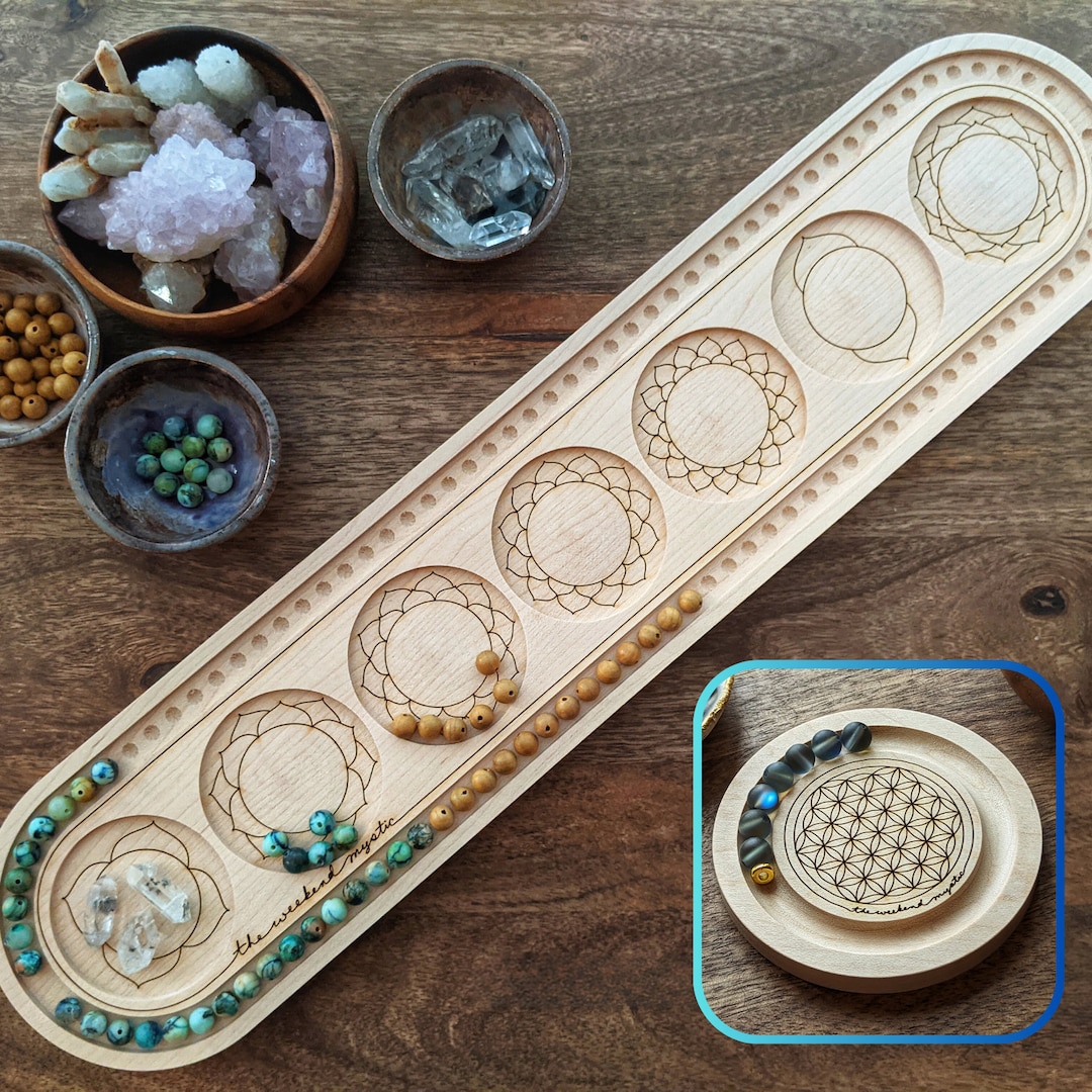 Bundle: Chakra Mala-making Board & Flower of Life Bracelet Design Board ...