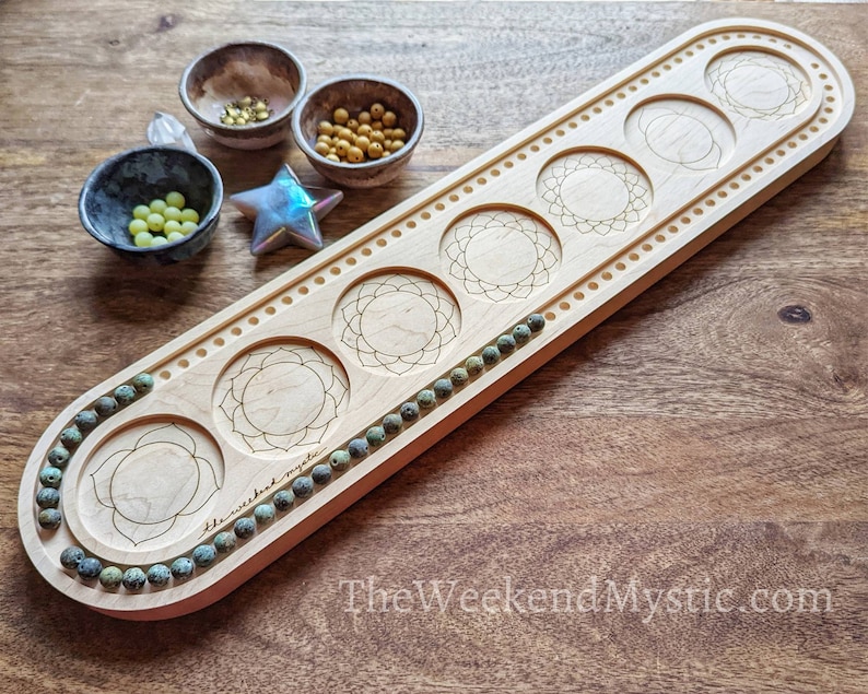 Solid Wood Chakra Mala-making Board - Counts 108 Beads FOR You! - Etsy