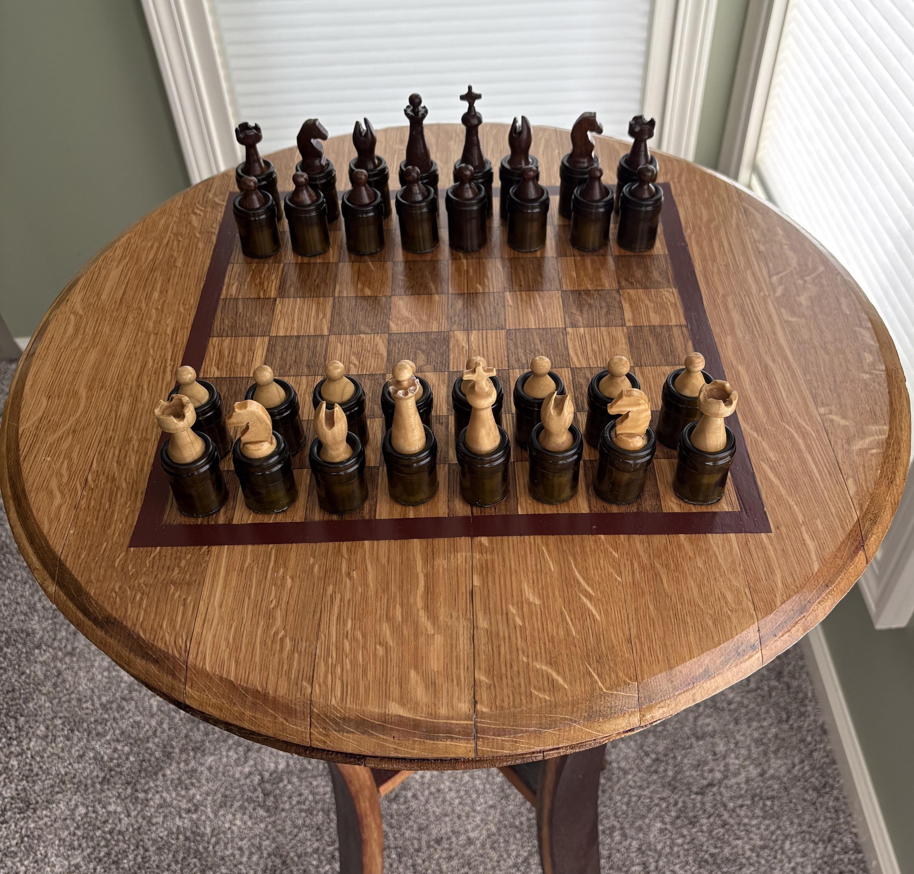 Wine-themed Handmade Chess Set - Etsy