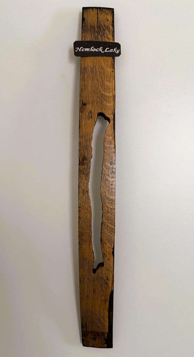 Hemlock Lake Barrel Stave Wall Hanging - Etsy