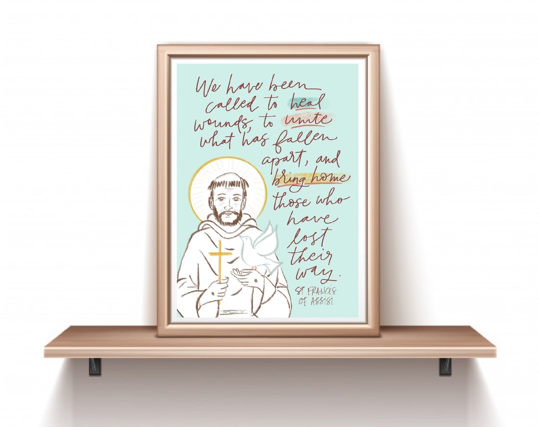 Catholic Prints St. Francis of Assisi Print Saint Francis - Etsy