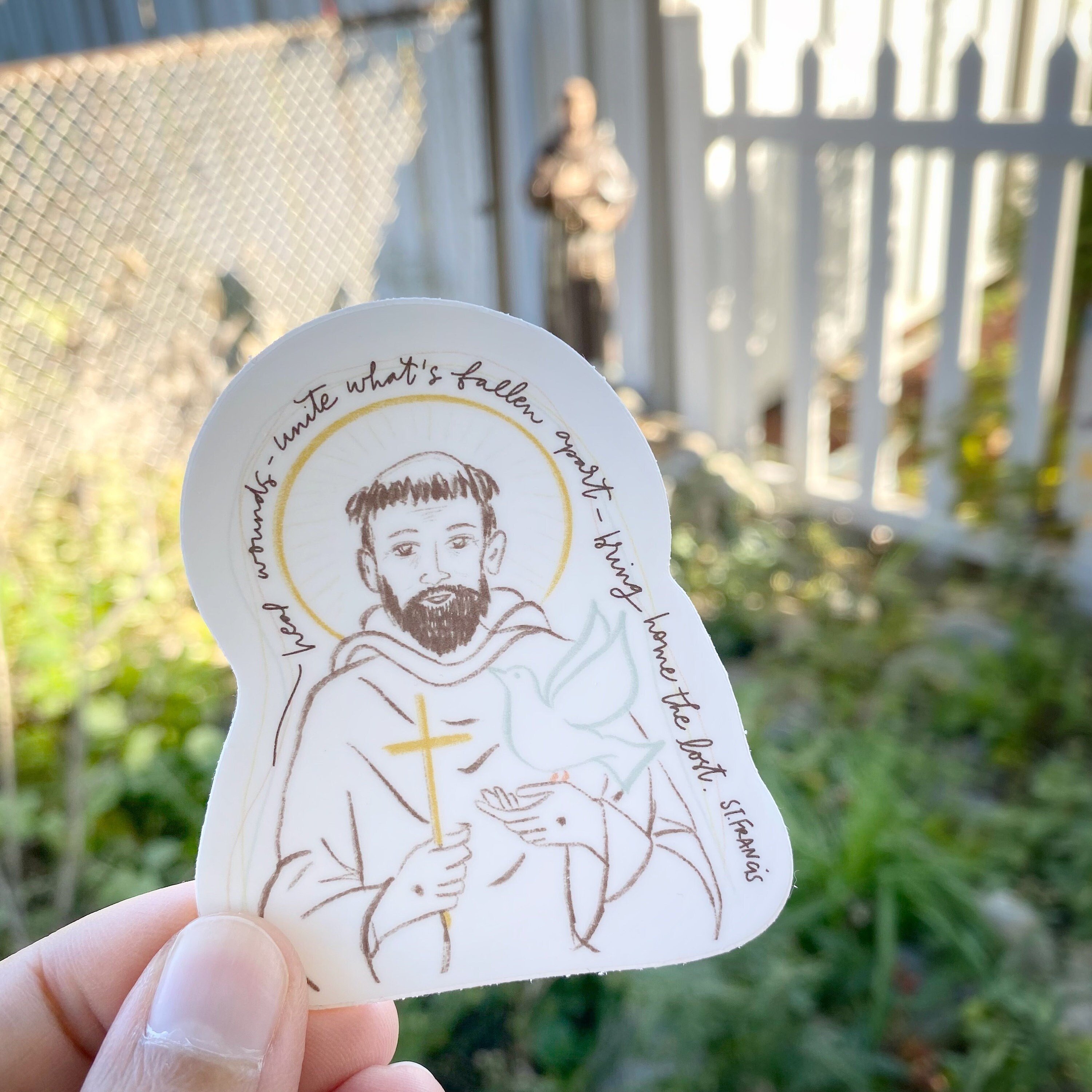 Catholic Sticker Saint Sticker St. Francis Sticker - Etsy