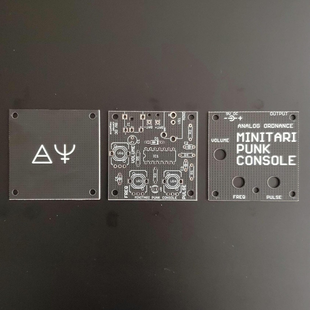 Minitari Punk Console DIY Pcb+panels Set | Black | Analog Ordnance ...