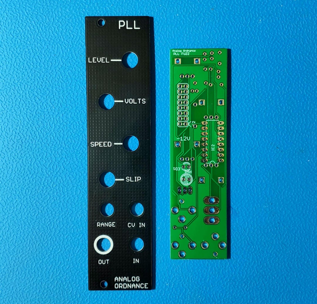 PLL DIY Pcb/panel Eurorack 6HP - Analog Ordnance Phase Lock Loop - Etsy