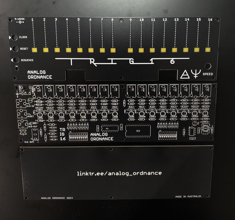 TRIG16 | Analog Ordnance - DIY PCB Set - 16 Step Trigger Sequencer - Etsy