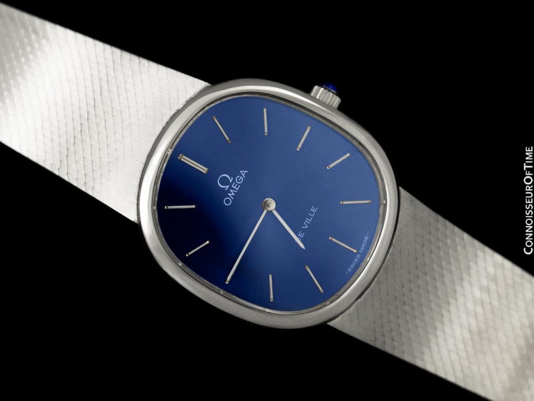 1978 Omega De Ville Vintage Mens Ellipse Dress Watch With Bracelet ...