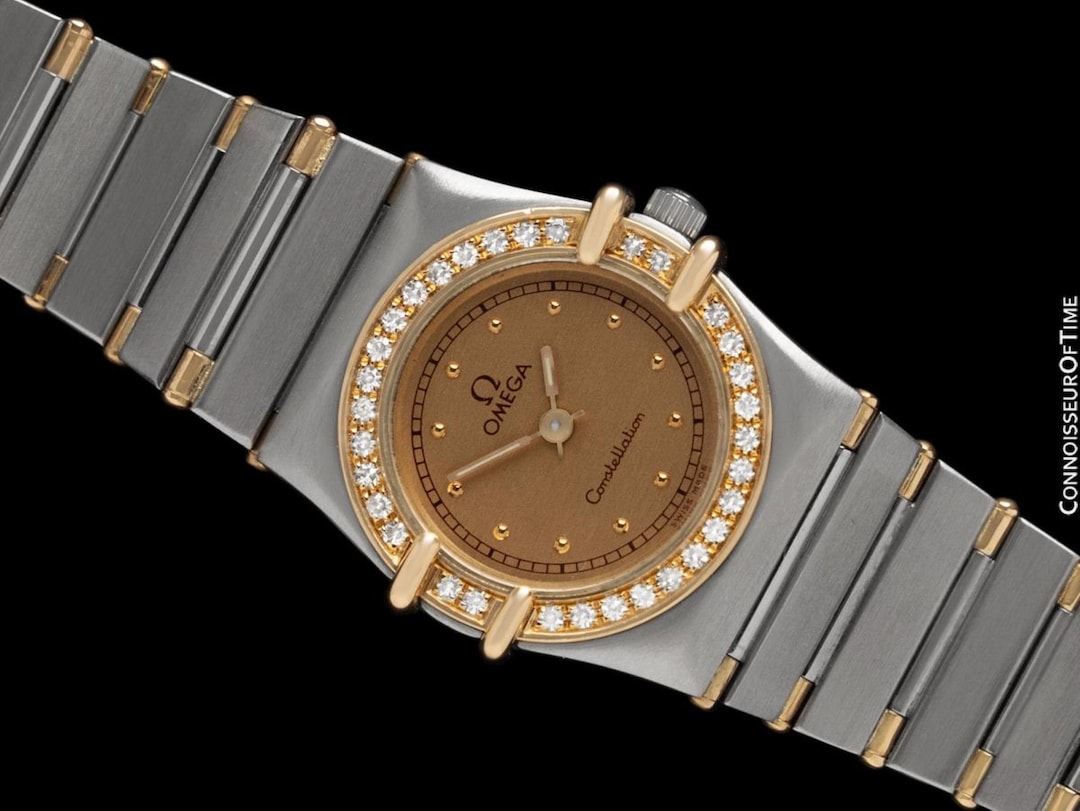 Omega Ladies Constellation Manhattan 18K Gold, Steel & Factory Set ...