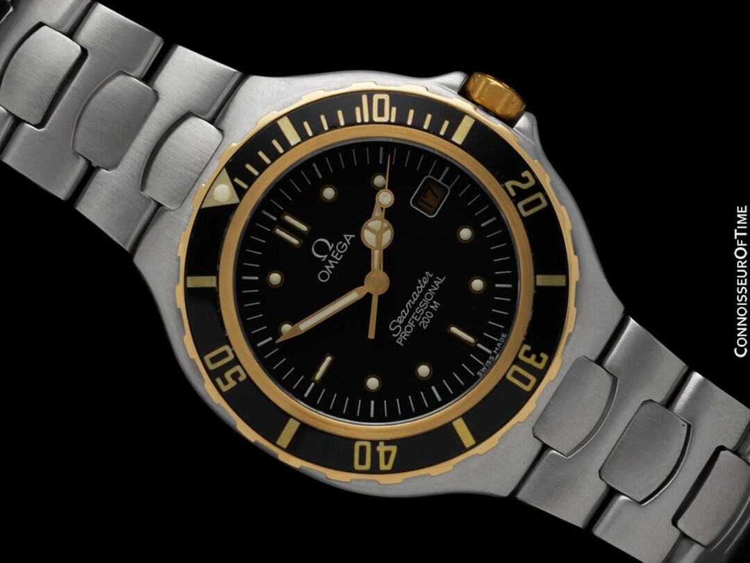 1990's Omega Seamaster 200M Pre-bond Dive Watch, Date Stainless Steel ...