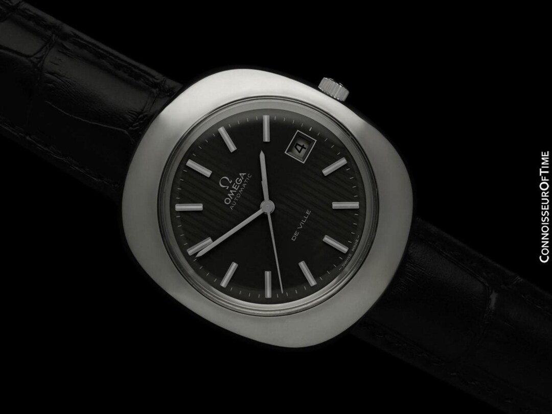 1972 Omega De Ville Vintage Mens Large Retro Watch With Special Gray ...