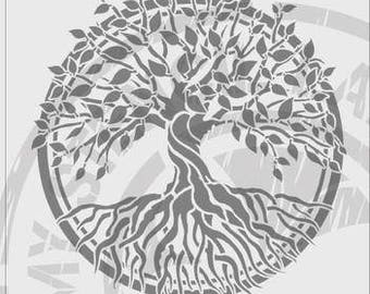 Tree wall stencils | Etsy