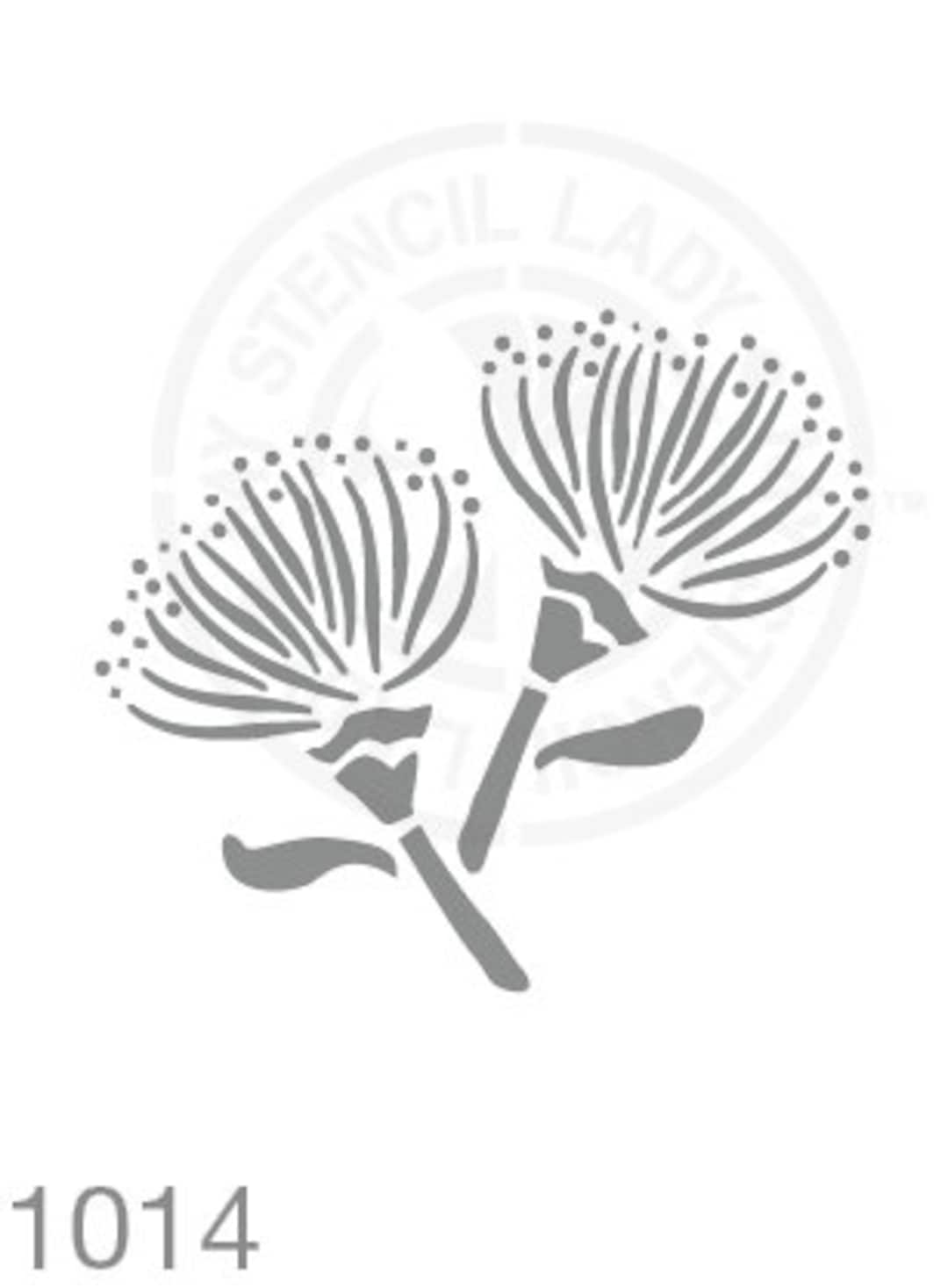 Pohutakawa Flowers New Zealand Stencil 1014 Design Australian Reusable ...