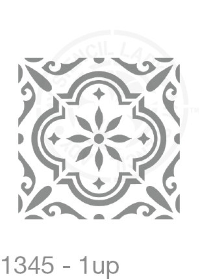 Tile Square Repeat Pattern Stencil 1345 Design Australian Reusable Art ...