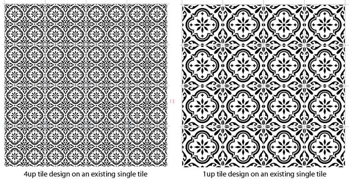 Tile Square Repeat Pattern Stencil 1345 Design Reusable Mylar - Etsy