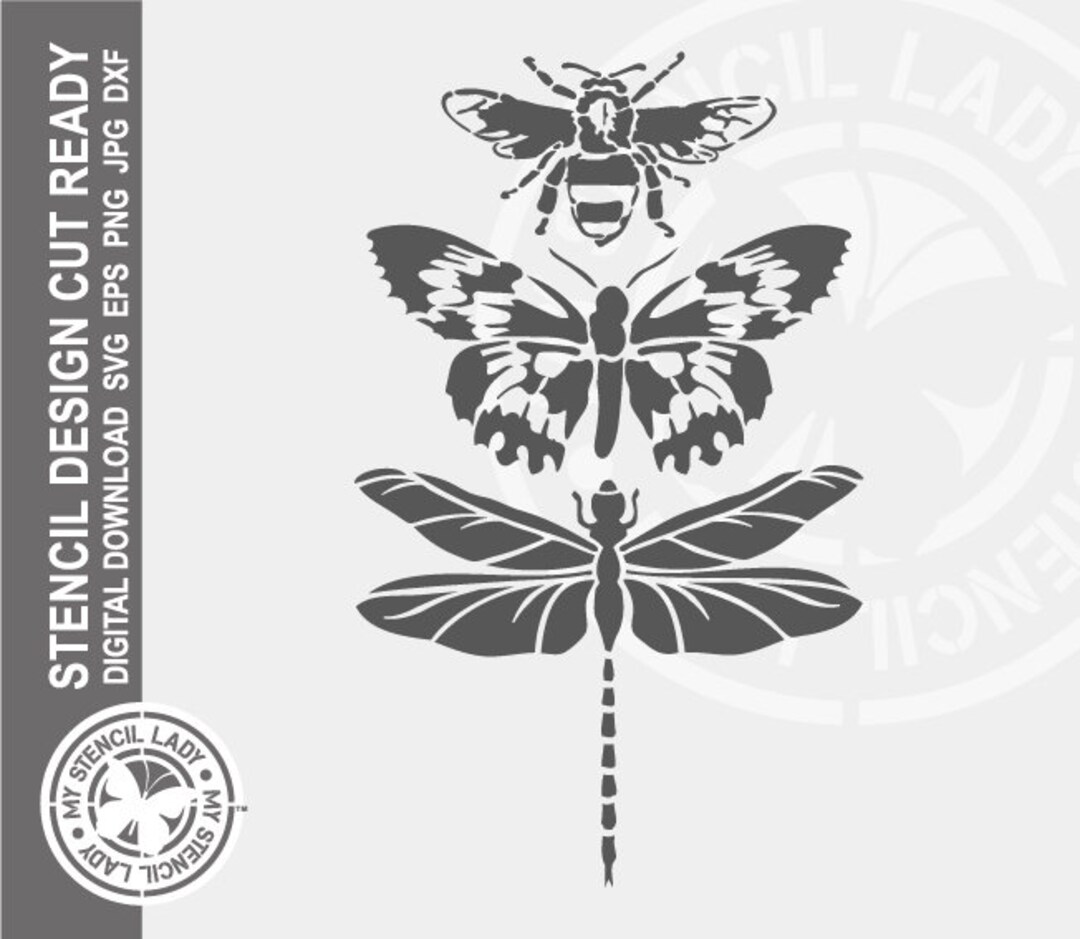 Insects 1700 Stencil Digital Download Laser Cricut Cut Ready Design ...