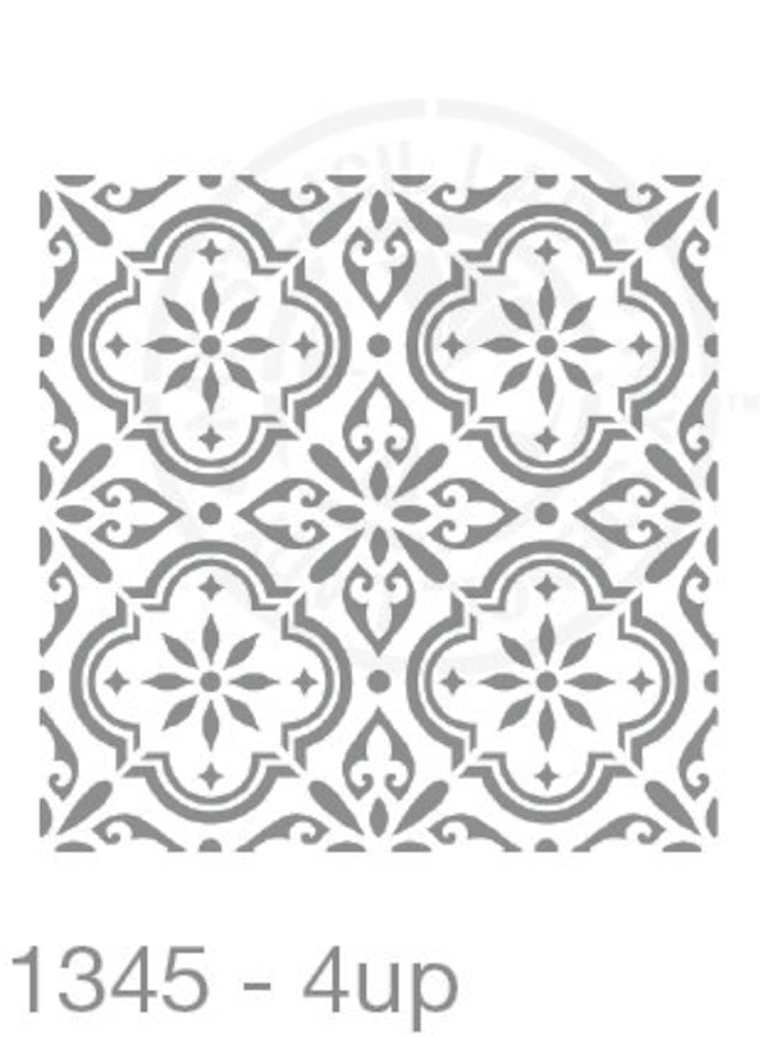 Tile Square Repeat Pattern Stencil 1345 Design Australian Reusable Art ...