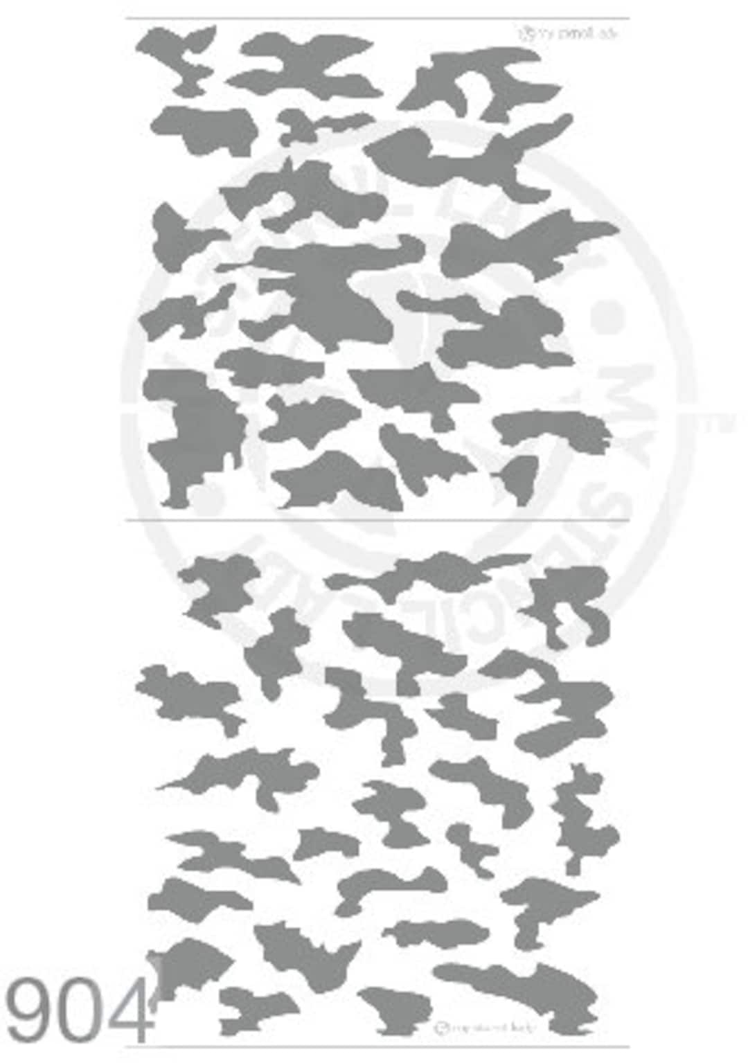 Camouflage Camo Layered Stencil 904 Repeatable Patterns Templates and ...