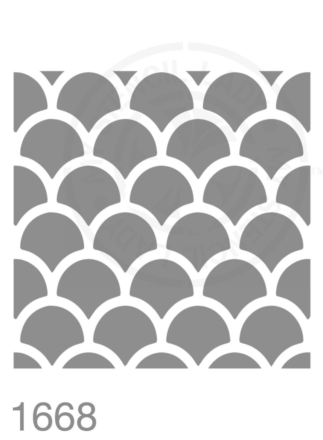 Fish Scales Repeatable Pattern Stencil 1668 Design Australian Reusable ...