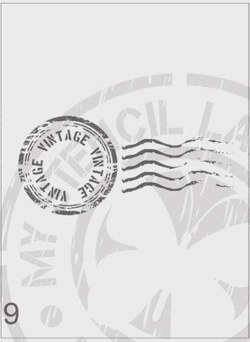 Vintage Postal Stamp Stencil 009 Design Reusable Mylar - Etsy