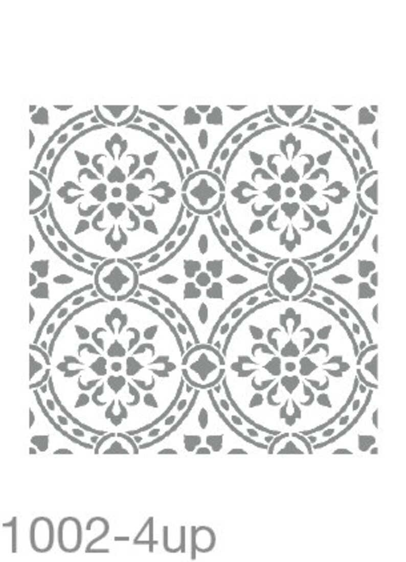 Modern Tiles Continuous Repeating Pattern Stencil 1002 Design - Etsy
