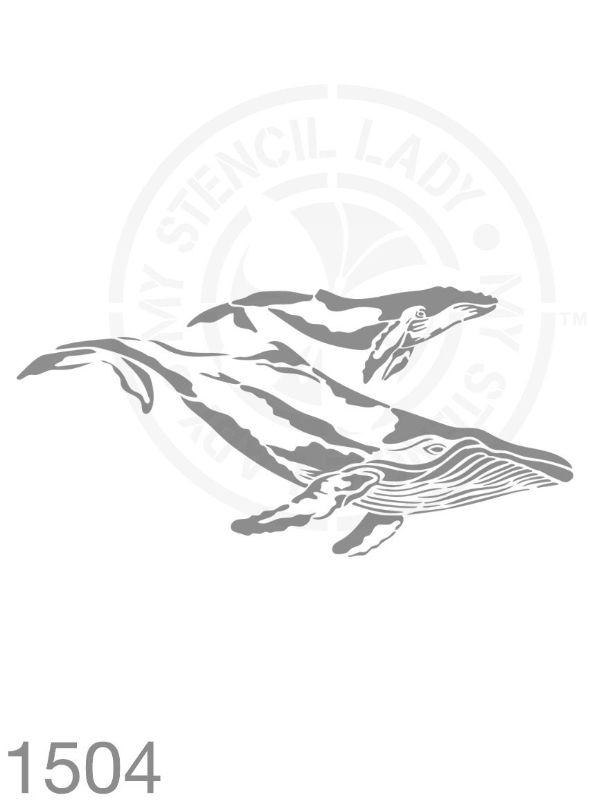 Blue Whale Stencil