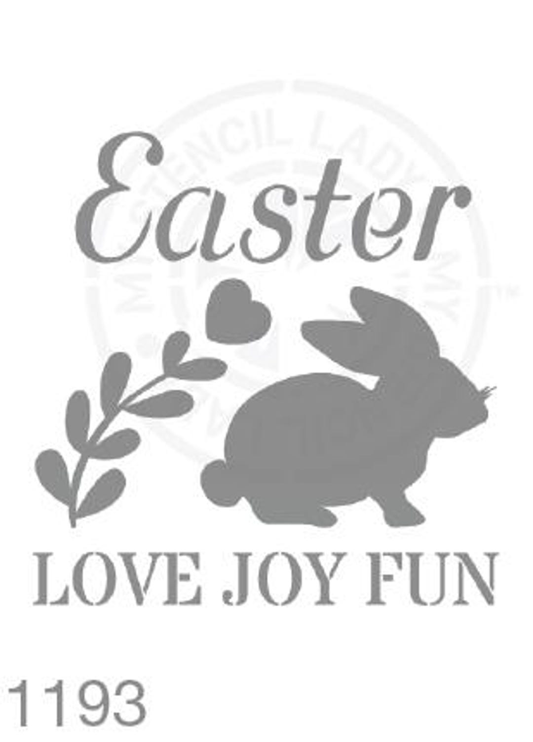 Bunny Rabbit Easter Stencil 1193 Rabbits and Celebration Eggs Reusable ...