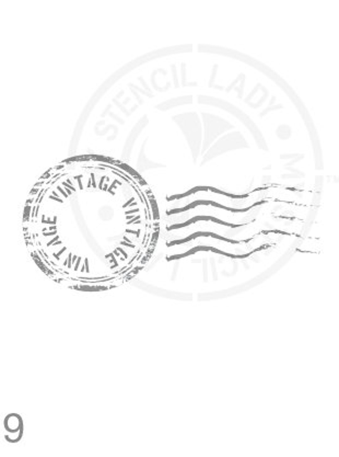 Vintage Postal Stamp Stencil 009 Design Australian Reusable Art, Craft ...