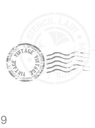 Vintage Postal Stamp Stencil 009 Design Reusable Mylar - Etsy