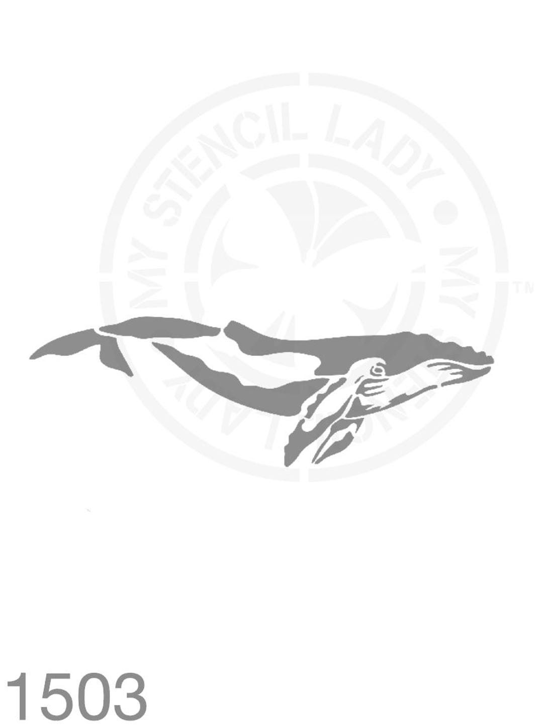 Whale Hand Drawn Illustration Stencil 1503 Reusable Animals Fauna and ...