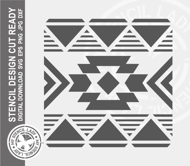 Aztec Print Stencil