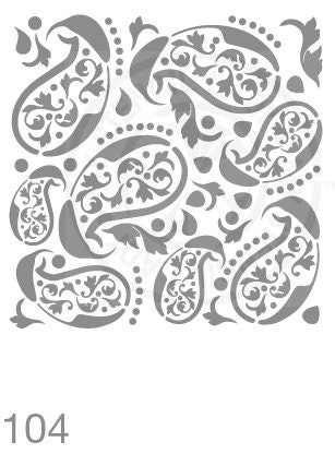 Simple Paisley Stencils