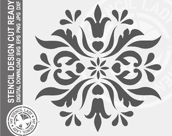 Paisley 103 Stencil Digital Download Laser Cricut Cut Ready Design .svg ...
