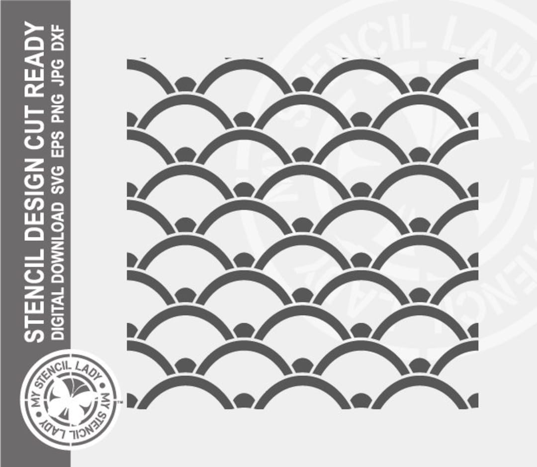 Fish Scale 1167 Stencil Digital Download Laser Cricut Cut Ready Design ...
