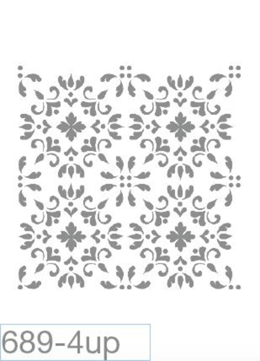 Tile Pattern Stencil 689 Repeating and Continuous Floor and Wall ...