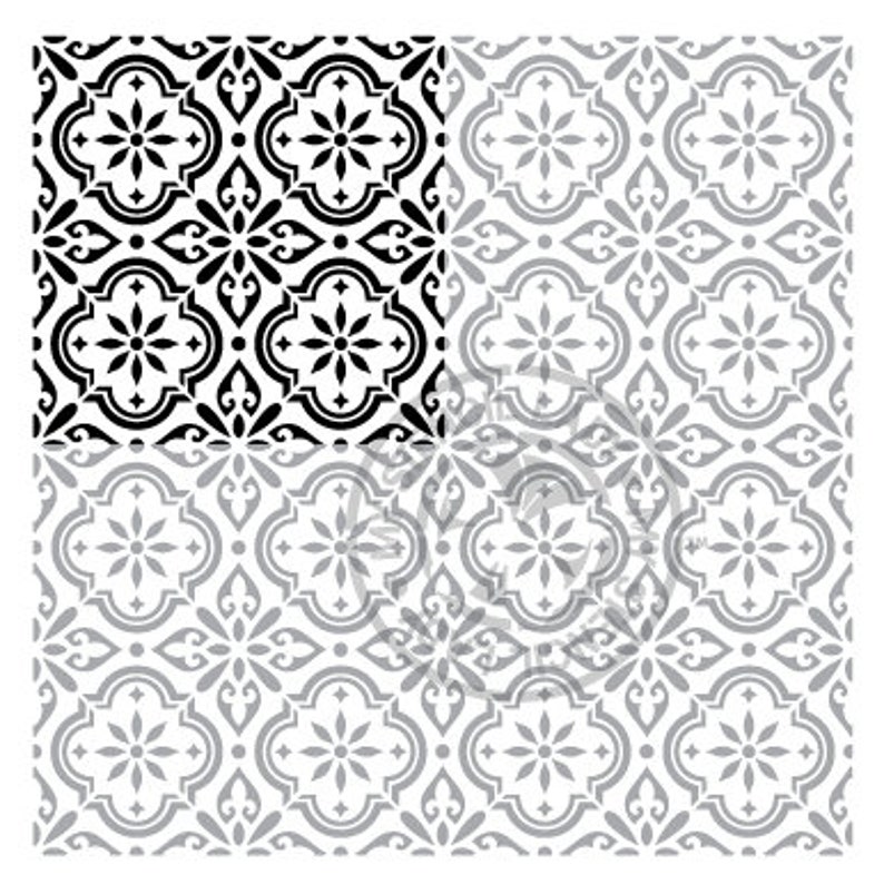 Tile Square Repeat Pattern Stencil 1345 Design Australian Reusable Art ...