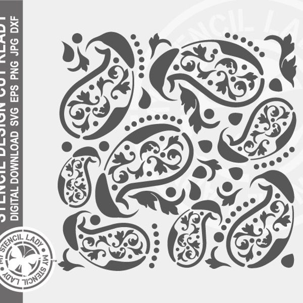 Paisley Design Svg - Etsy