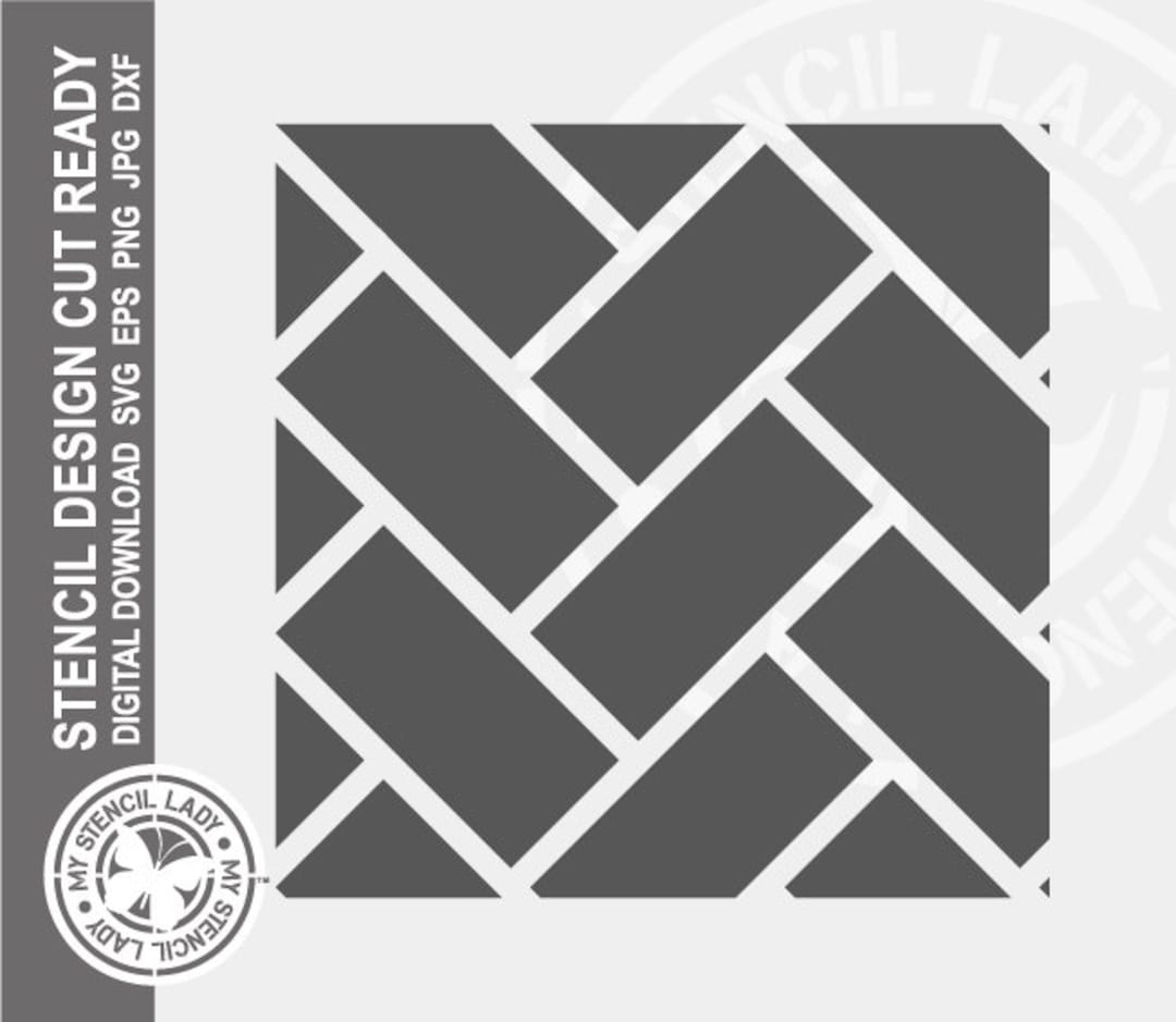 Herringbone 1358 Stencil Digital Download Laser Cricut Cut Ready Design ...