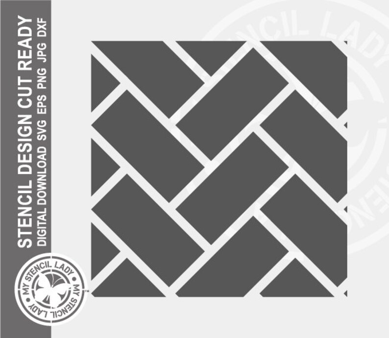 Herringbone 1358 Stencil Digital Download Laser Cricut Cut Ready Design ...