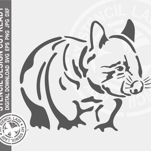 Wombat 1753 Stencil Digital Download Laser Cricut Cut Ready Design ...