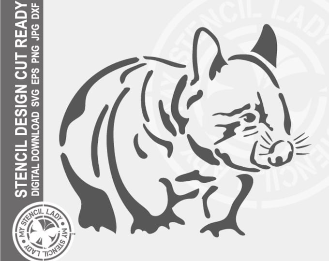 Wombat 1753 Stencil Digital Download Laser Cricut Cut Ready Design ...