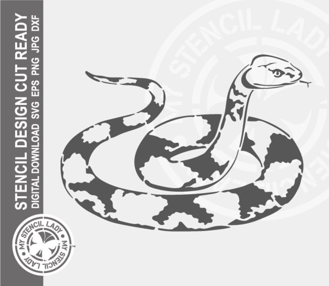 Snake 1764 Stencil Digital Download Laser Cricut Cut Ready Design ...