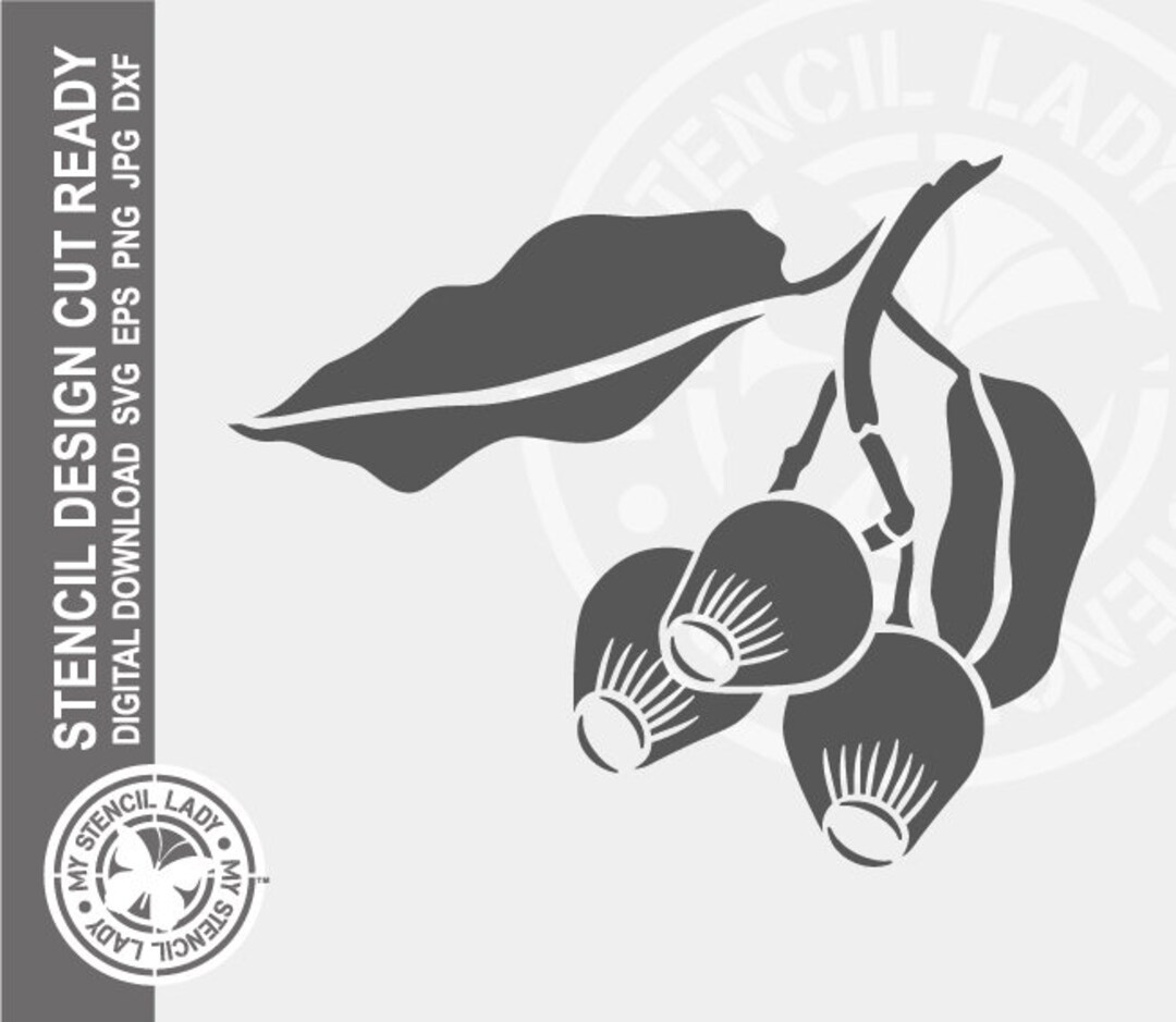 Gum Leaves 430 Stencil Digital Download Laser Cricut Cut Ready Design ...