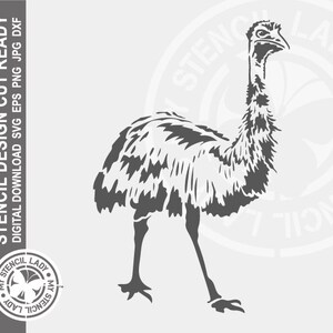 Emu 1511 Stencil Digital Download Laser Cricut Cut Ready Design - .svg ...