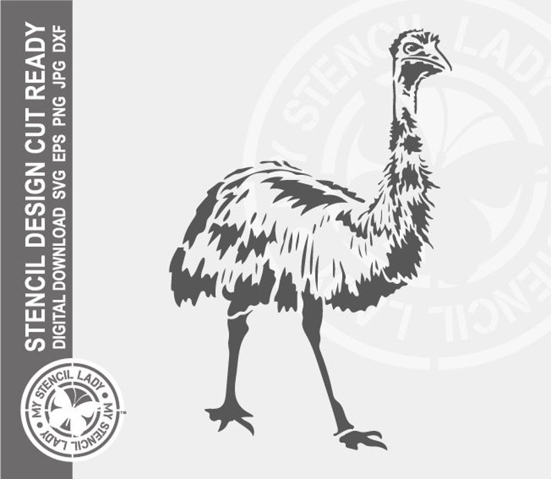 Emu 1511 Stencil Digital Download Laser Cricut Cut Ready Design - .svg ...