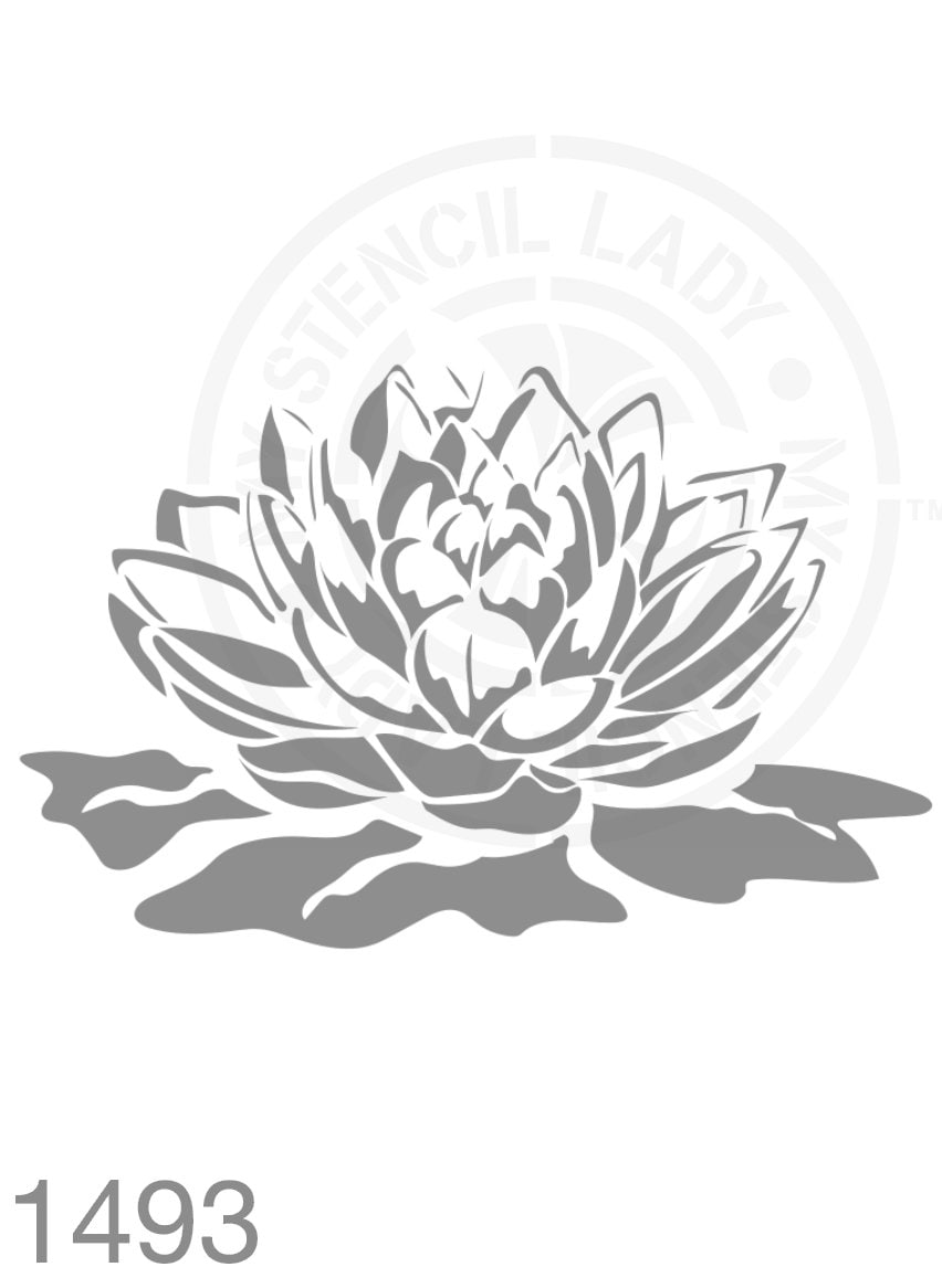 Water Lily Stencil